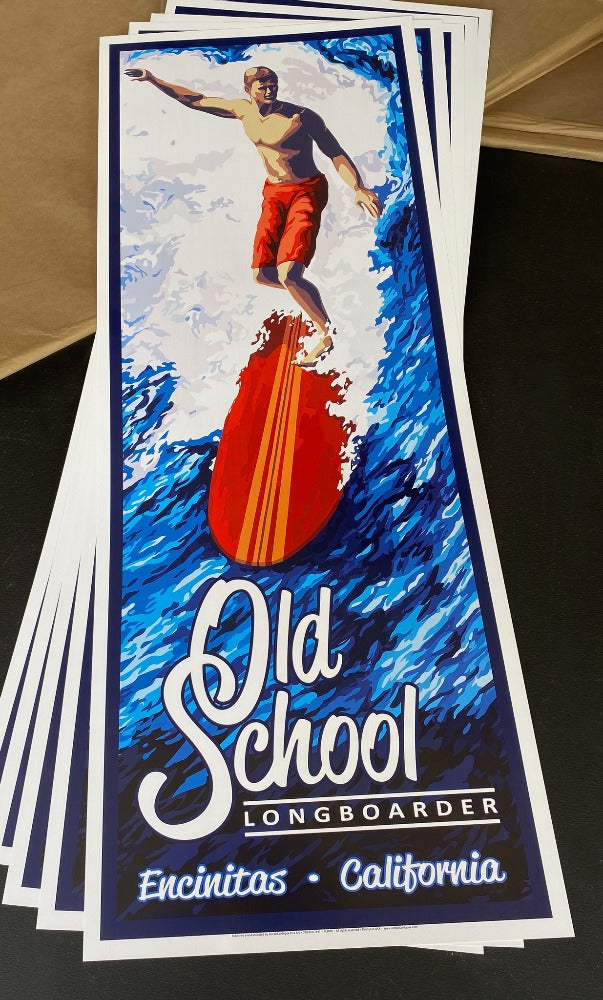 Old School Longboarder Poster – Jim McConlogue Fine Art & Graphics